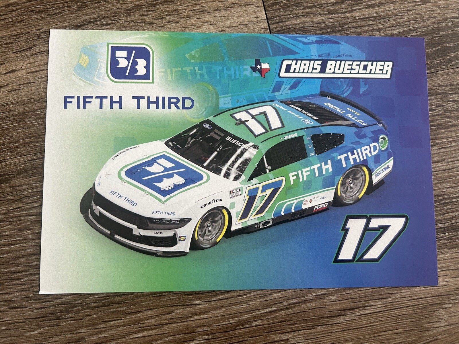 Chris Buescher #17 2024 Fifth Third Bank RFK Racing Nascar Hero Card ...