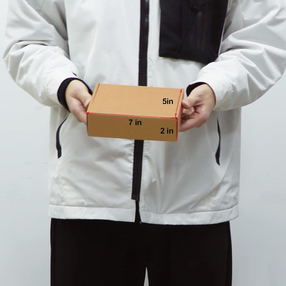 7X5X2 Inches Shipping Boxes Pack of 50, Small Corrugated Cardboard Box ...