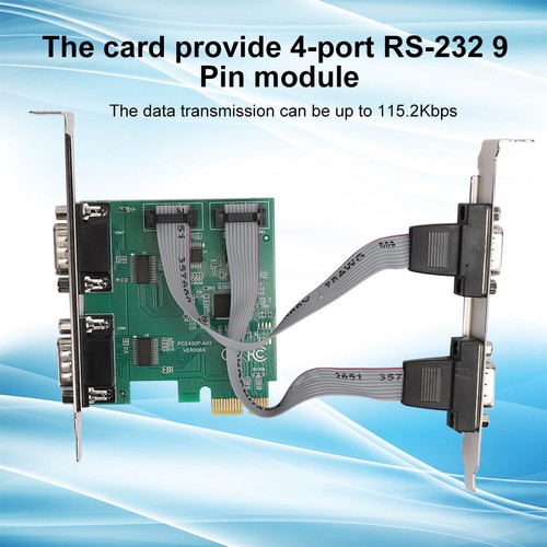 Expansion Card Adapter Converter PCI E RS232 4 Port Serial Port 2.5Gb S ...