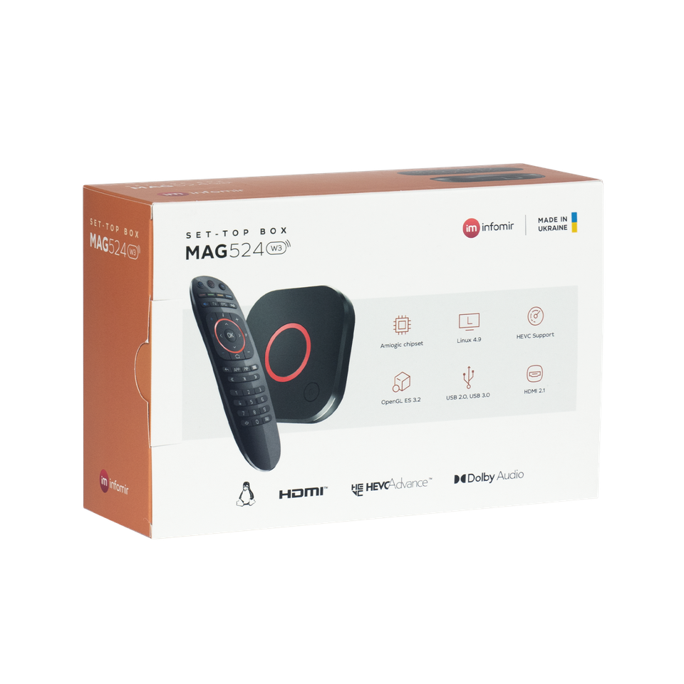 Mag 524 W3 Mag 524W3 4K HDR, Built-in Dual Band 2.4G/5G WiFi, HDMI ...