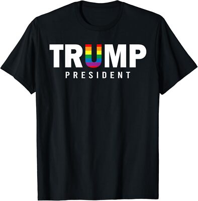 Donald Trump President 2020 LGBT Rainbow Gay Pride Gift T-Shirt Small ...
