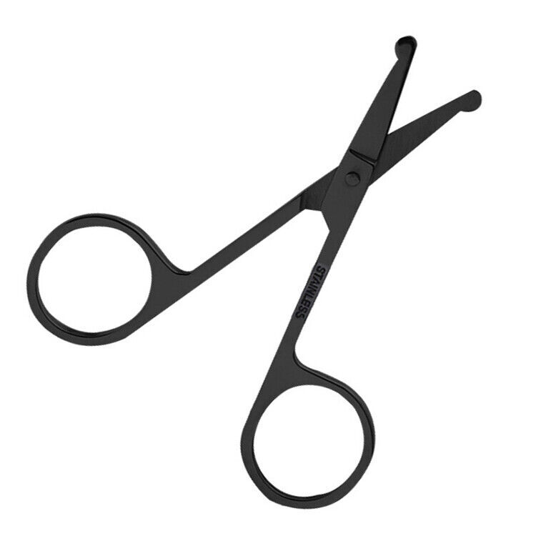 20x EWANTO safety grooming scissors for dogs and cats round tip black ...