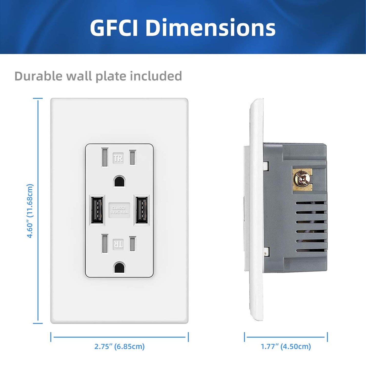 USB Outlet High Speed Charger Total 4.8A Quick Charging Capability ...