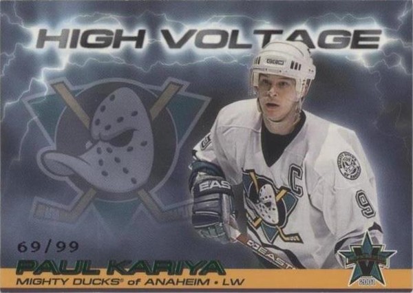2000-01 Pacific Vanguard - High Voltage Green #1 Paul Kariya /99 for ...