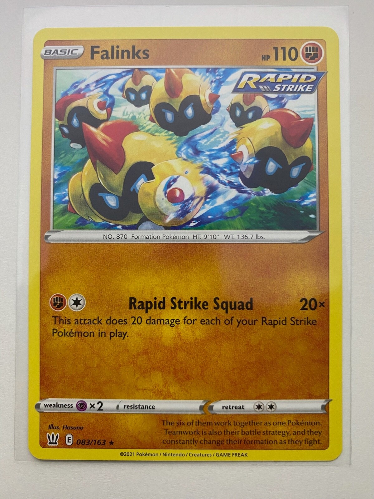 Battle Styles Falinks 083/163 Rare Pokemon Card Near Mint Never Played ...