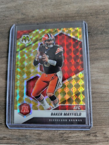 2021 Panini Mosaic Baker Mayfield Yellow Reactive Prizm! #225! | eBay