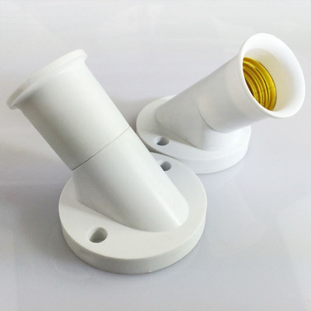 Angle E27 Oblique Screw Bulb Socket Light Bulb Base Wall Lamp Holder Lamp Base 643552237298 ...