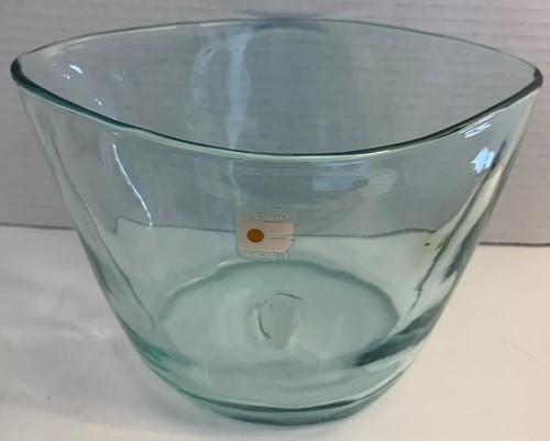 Vintage BLENKO Sea Foam Art Glass Bowl Ice Bucket 1982-1999 Pontil ...
