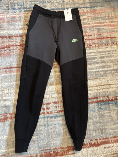 Nike Tech Fleece Joggers Black Anthracite Green Strike HV0959-015 SMALL ...
