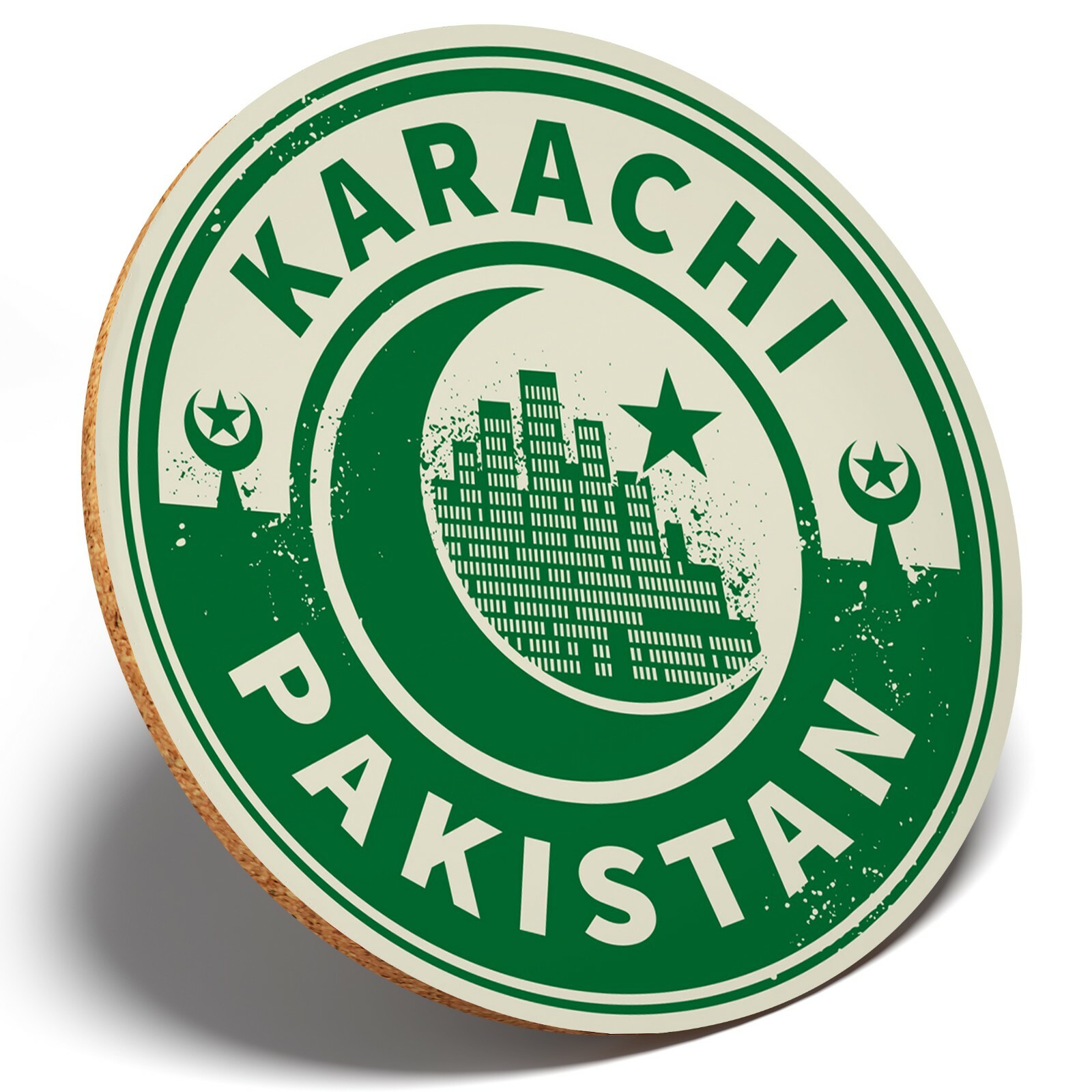 1 x Awesome Pakistan Karachi - Round Coaster Kitchen Student Kids Gift ...
