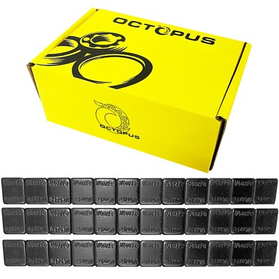 Lead Weights Flat 1 Oz Black Wheel Weights - 120 Pc Lead-Free Adhesive ...