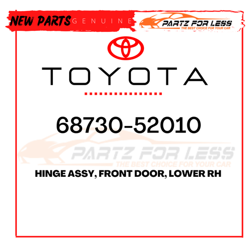 68730-52010 TOYOTA GENUINE HINGE ASSY, FRONT DOOR, LOWER RH OEM | eBay