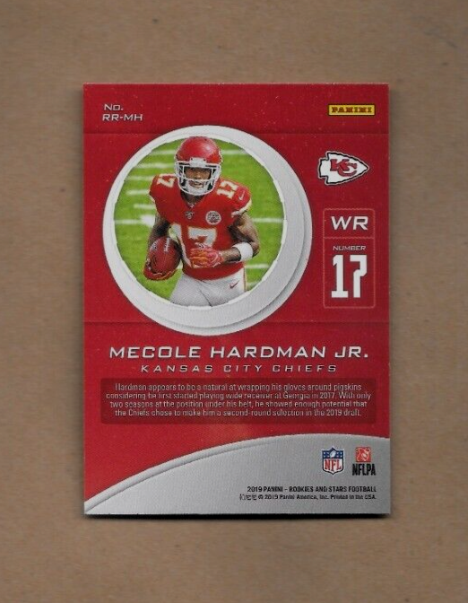 2019 Panini Rookies & Stars Mecole Hardman Rookie Rush Card #RR-MH ...