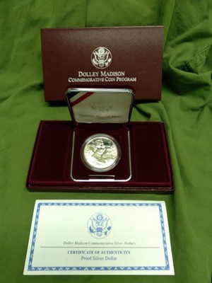 Dolly Madison Proof Silver Coin - Original Government Packaging | eBay