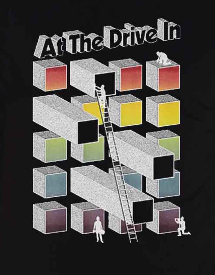 At The Drive In T Shirt Colour Work Band Logo new Official Mens Black ...