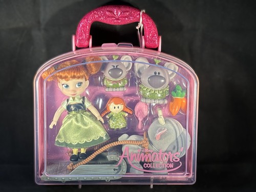 Disney Store Animator’s Collection ANNA FROZEN Mini Doll Playset Carry ...