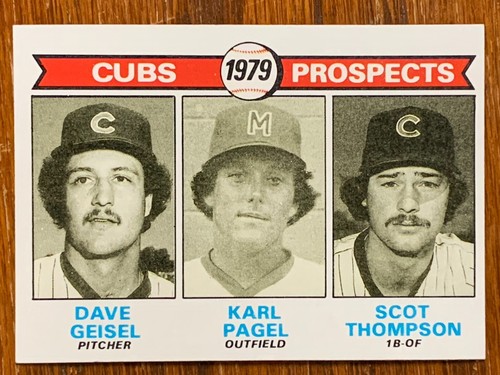1979 Topps - #716 Cubs 1979 Prospects, Dave Geisel, Karl Pagel, Scot ...