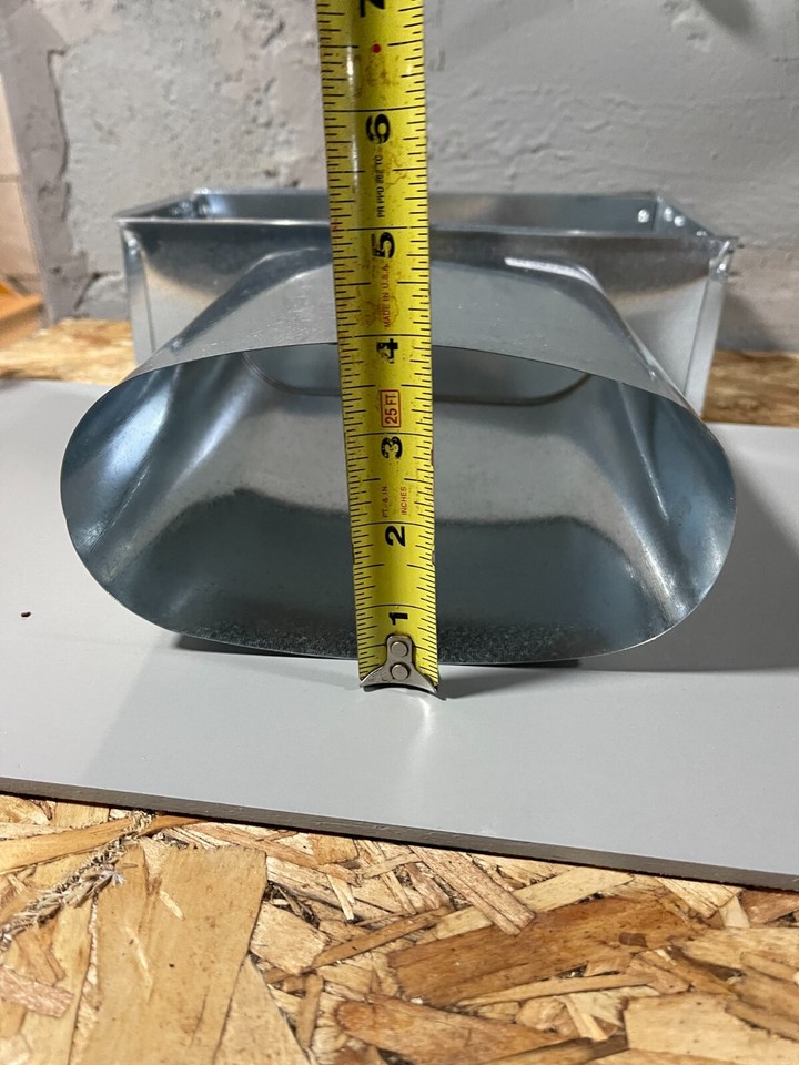 12 x 6 square to 7 inch oval Duct Wall Stack HVAC Duct NEW HVAC | eBay