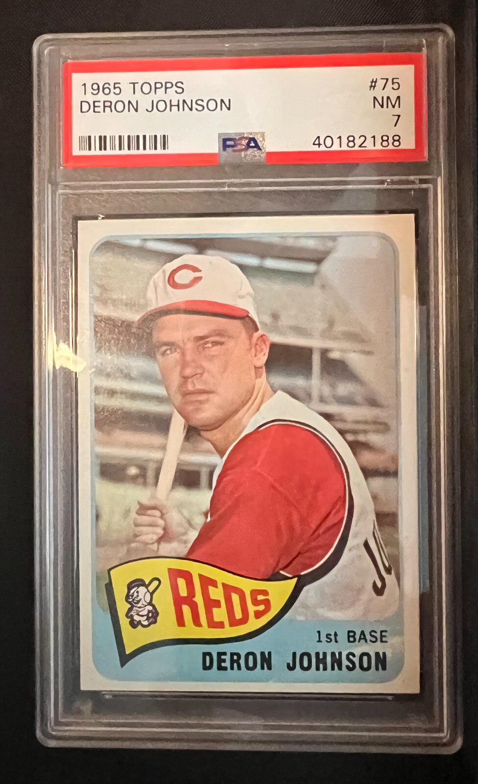 1965 Topps #75 Deron Johnson PSA 7 NM Cincinnati Reds | eBay