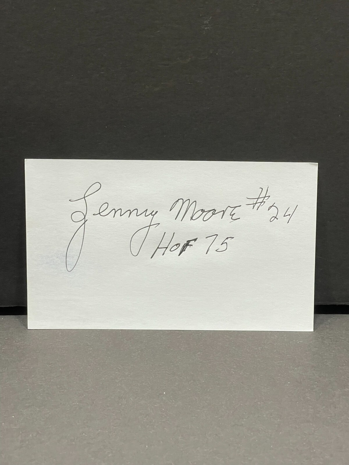 LENNY MOORE BALTIMORE COLTS HOF 1975 SIGNED 3X5 INDEX CARD NFL 100 | eBay