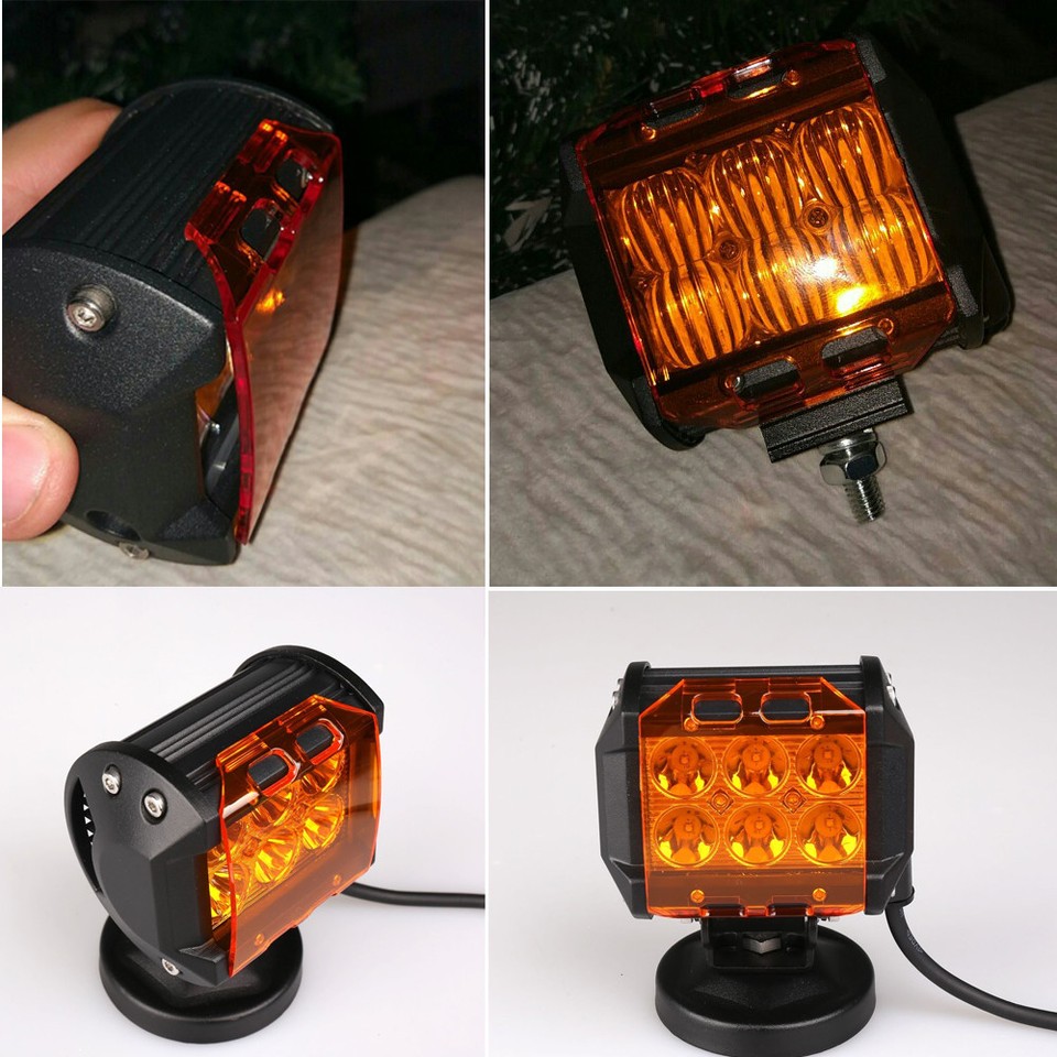 2x Led Work Light Protective Cover For 4inch 18W ATV Truck Spot Flood ...