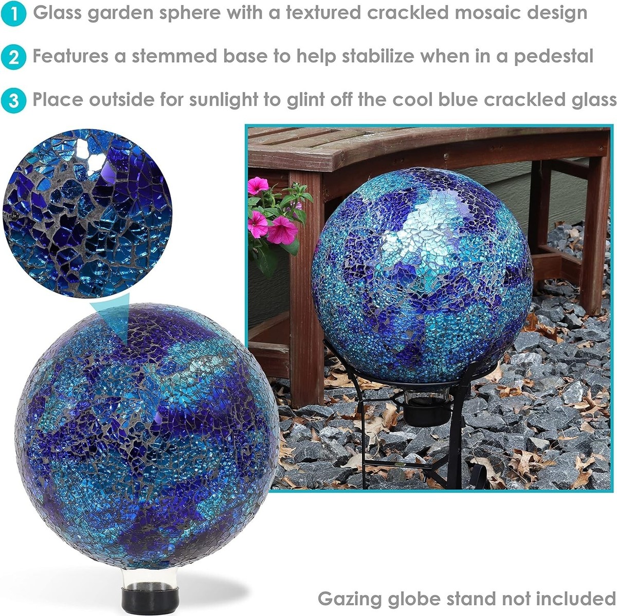 Solar Gazing Ball And Base
