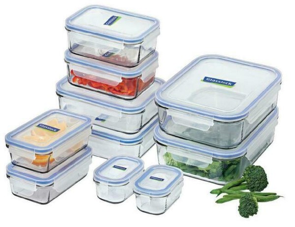 GLASSLOCK 721063 Tempered Glass Container Set - 10 Piece for sale ...