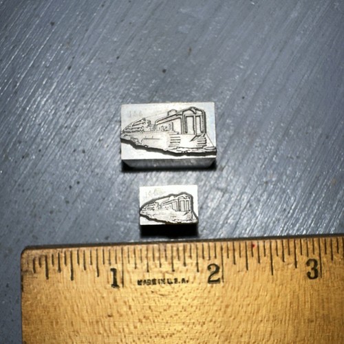 Printing Blocks “ Old Bull Dozer “ Lead Block Nice Image! | eBay