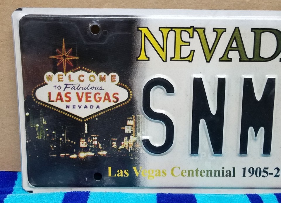 L84 VINTAGE LAS VEGAS NEVADA EMBOSSED CENTENNIAL LICENSE PLATE SNM87 | eBay
