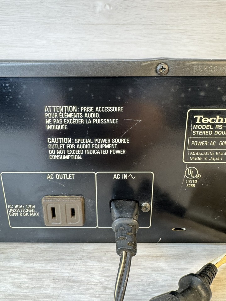 Technics Stereo Cassette Dual Tape Deck RS-TR311 Auto-Reverse Player ...