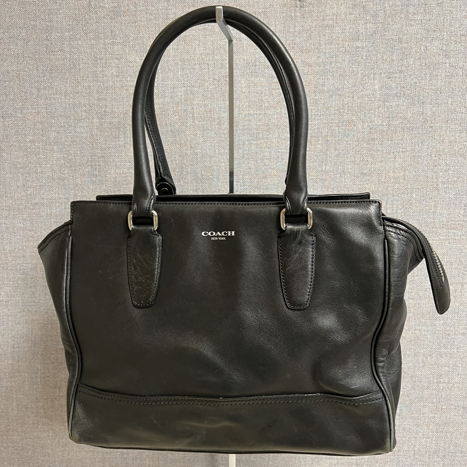 Coach Legacy Leather Medium Candace Carryall Black Pu… - Gem