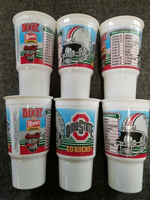 2004 Ohio State Buckeyes Schedule Wendy's Coca Cola Plastic Cup Lot of ...