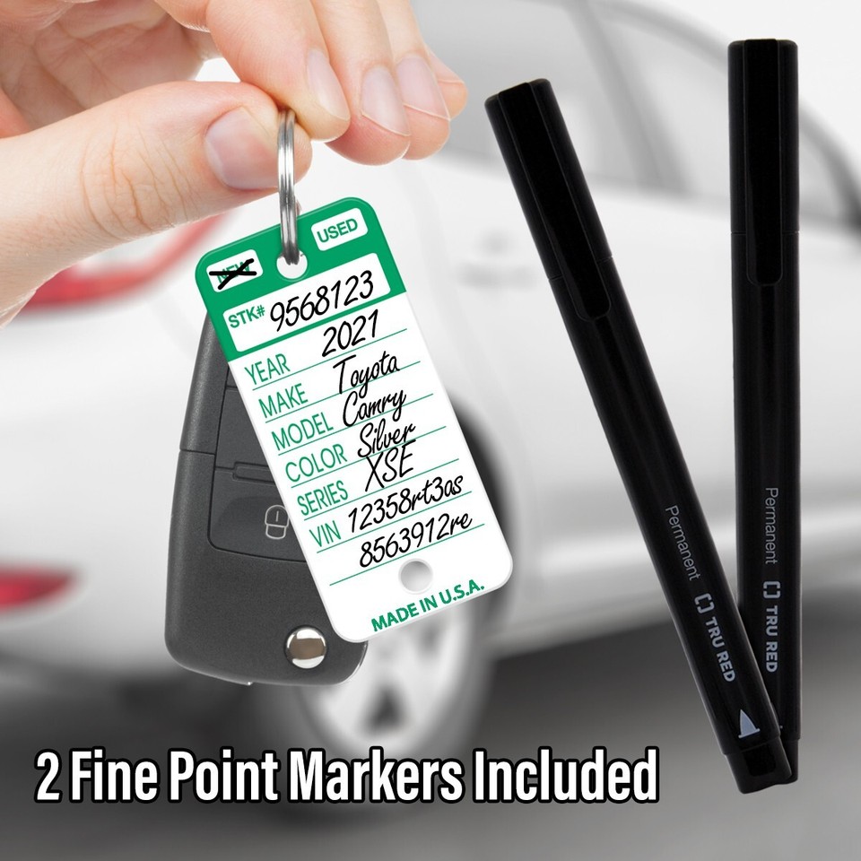 Plastic Key Tags Genuine Versa-Tag TOP STRIPE Key Tag w/ Markers ...