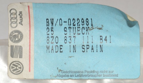 Genuine Audi Seat Volkswagen 19PCs Door Lock Hole Cover 8z0837111 B41 ...