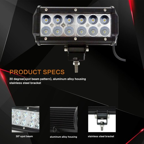 7" inch LED Work Light Bar Offroad Truck SUV ATV Driving Fog Pods Spot ...