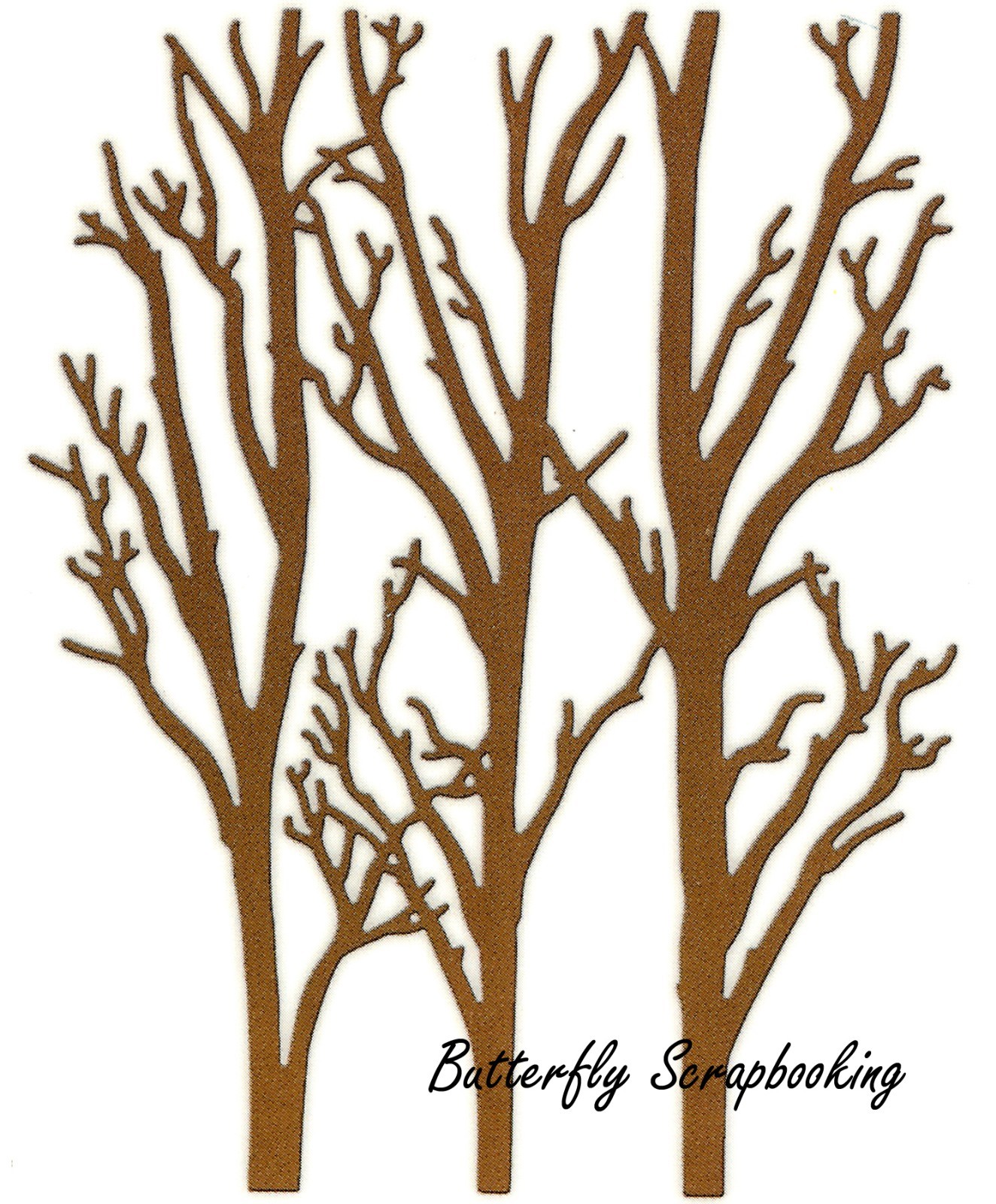 Winter Trees Background Die Cutting Die by Impression Obsession DIE310 ...