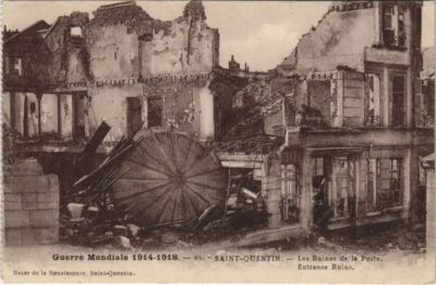 CPA Saint Quentin- Les ruines de la Poste FRANCE (1046327) | eBay