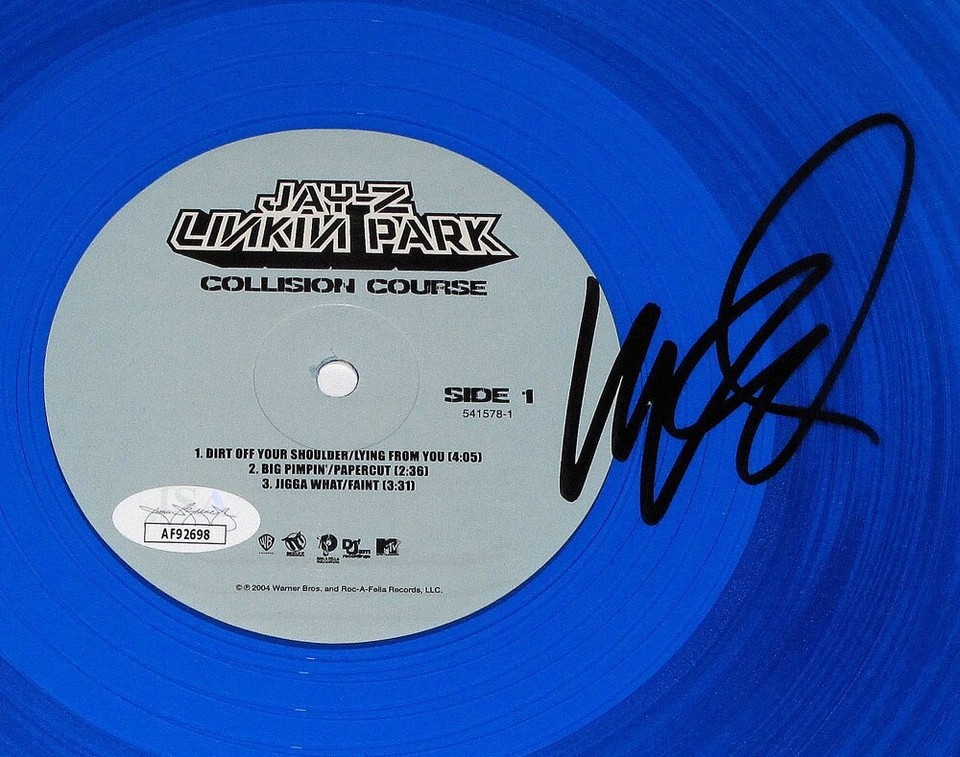 MIKE SHINODA signed LINKIN PARK "COLLISION COURSE" BLUE VINYL Exact ...