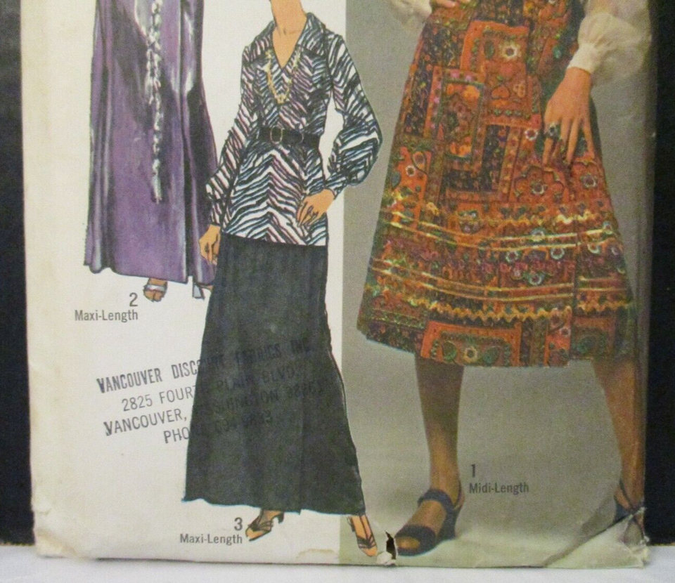 Simplicity Pattern 9111 Misses Front Wrap Skirt Blouse Vest Sash Size ...