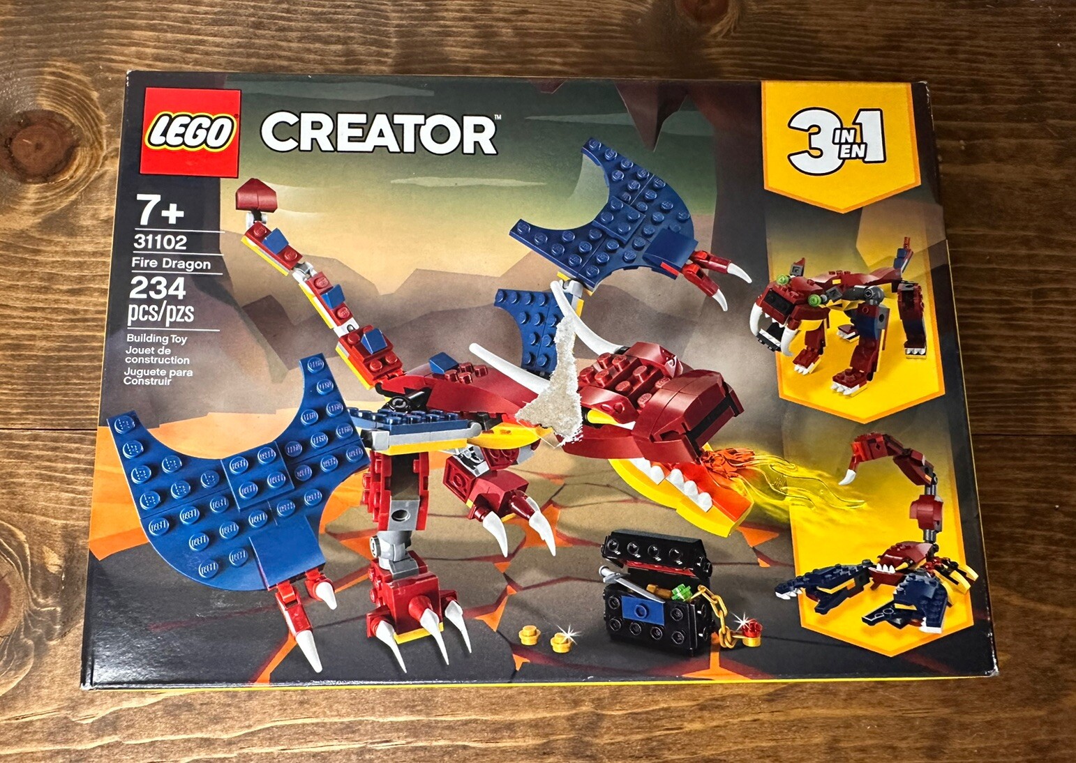 New Sealed LEGO Fire Dragon LEGO Creator (31102) - 234 pcs 673419317757 ...