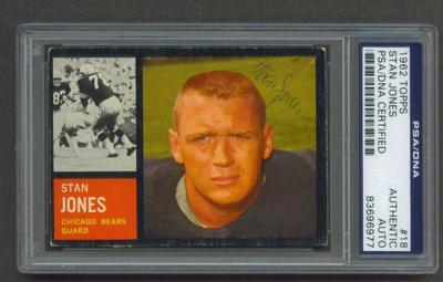 Stan Jones signed Chicago Bears 1962 Topps football card Psa/Dna | eBay