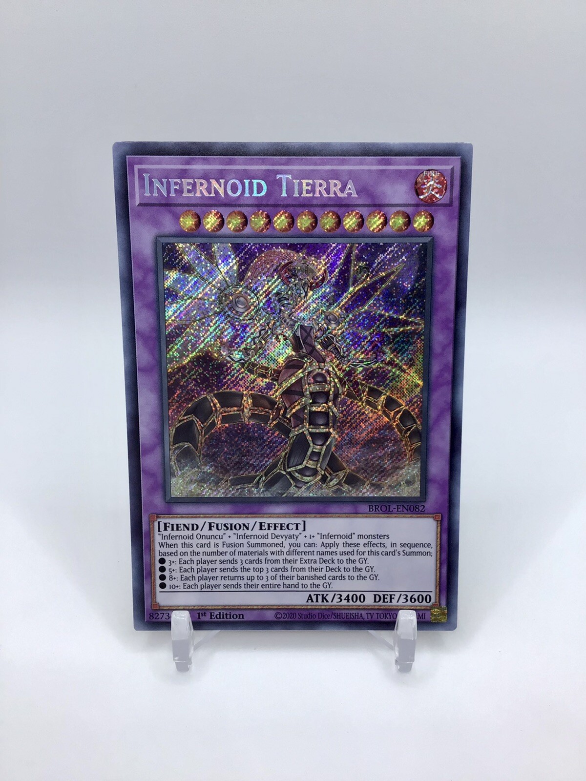 Yu-Gi-Oh Infernoid Tierra BROL-EN082, Secret Rare, 1st Edition, NM | eBay