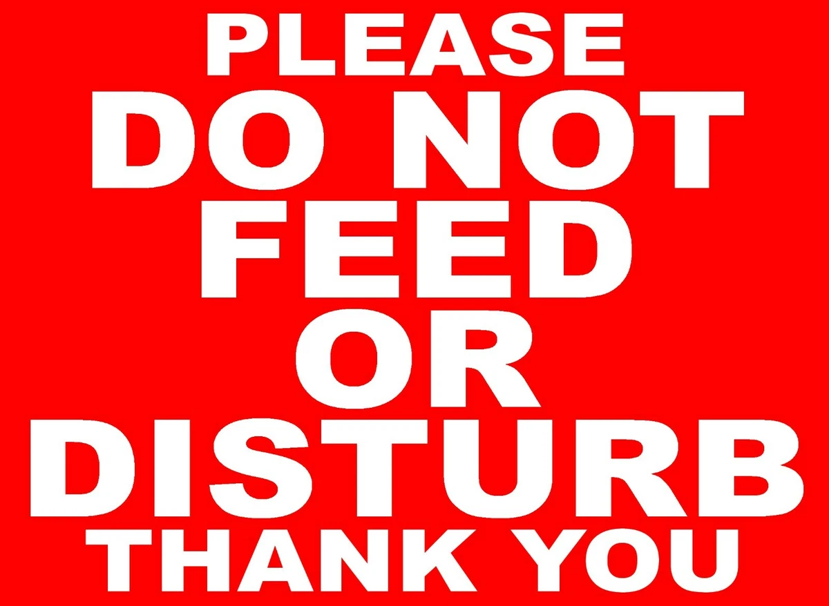 No Farm Animals Sign