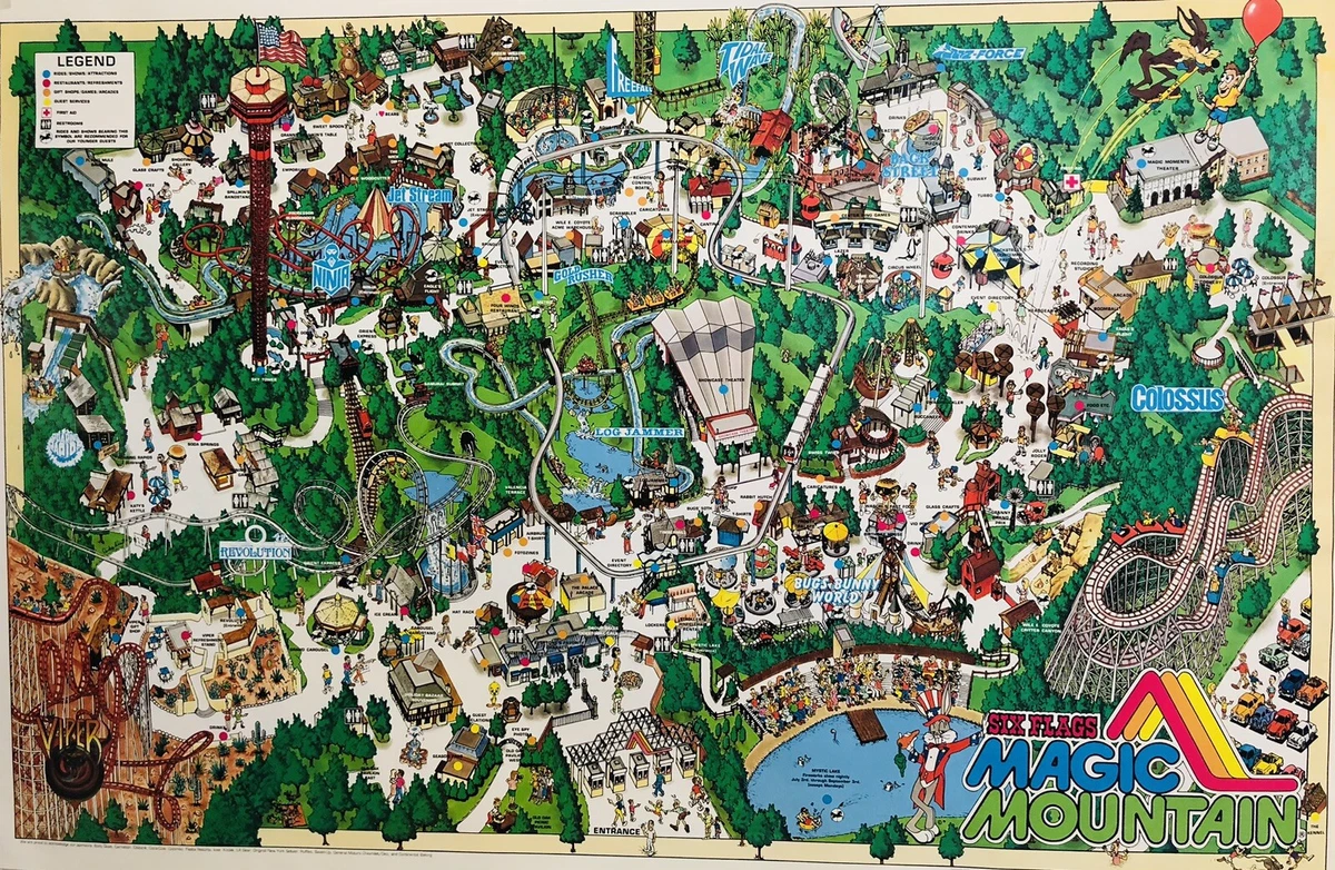 Six Flags Magic Mountain Viper Sign