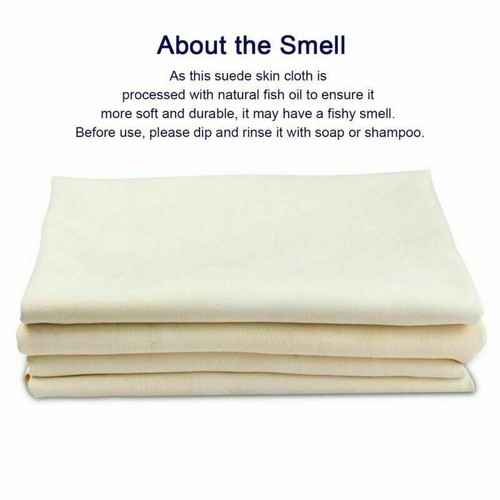 90*60cm Large Natural Chamois Leather Car Cleaning Cloth Absorbent ...