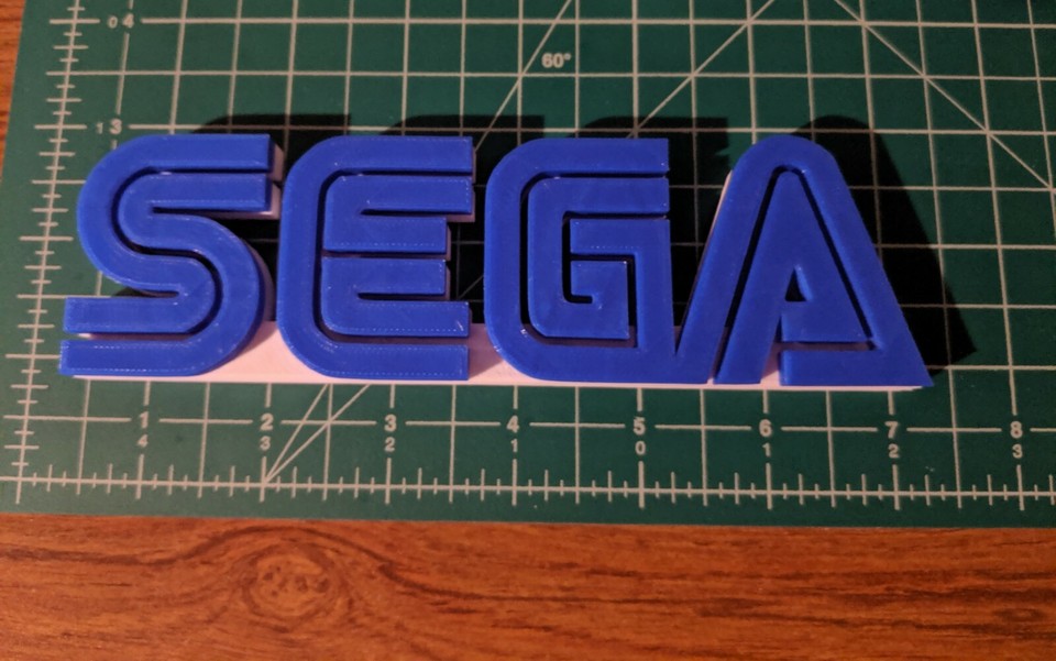 SEGA logo sign fan art 3D print 6+inches video game | eBay