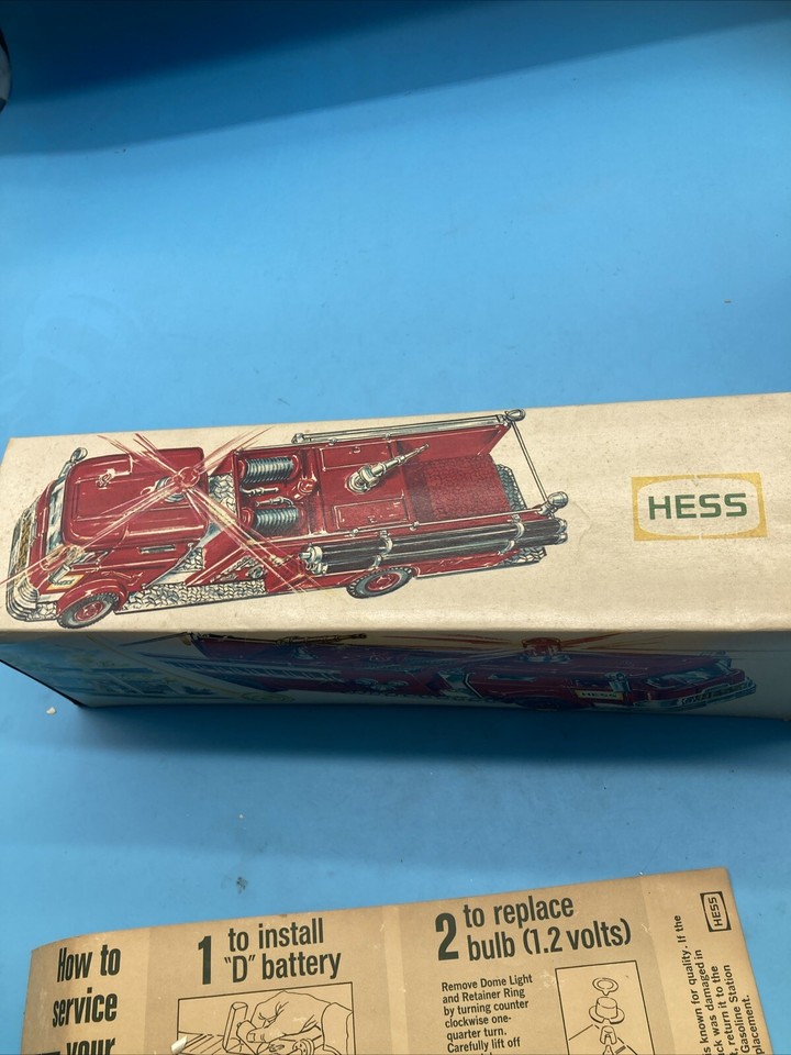 Hess Fire Engine 1970 With Original Box | eBay