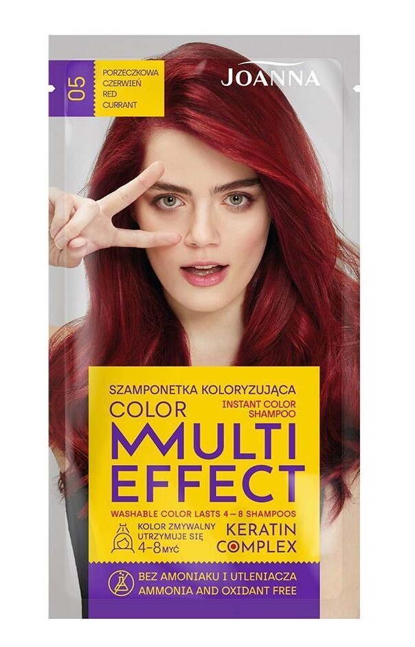 Joanna Multi Effect Keratin Hair Colour Shampoo Dye 4-8 Washes Sachet ...