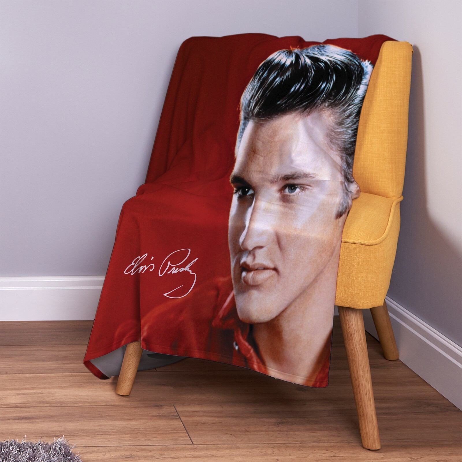 Elvis Presley Red Print Soft Fleece Throw Blanket | eBay