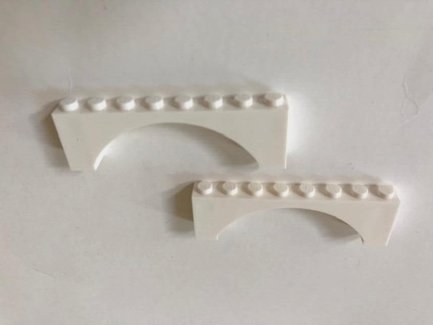 LEGO Parts: 1x8x2 Arch, Part # 3308, White - Lot of 2 | eBay